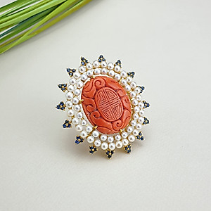 NASCHENKA Traditional Korean Hanbok brooch pin accessories gemstone jewelry for women moms gift