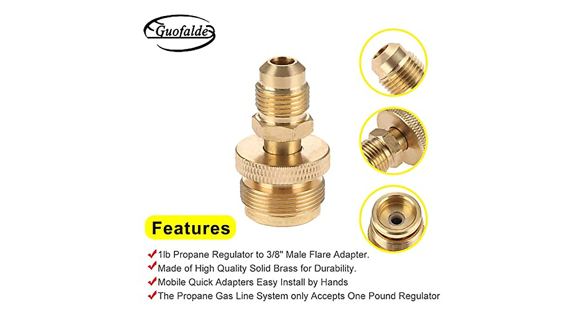 GUOFALDE 1LB Propane Adapter for Camping & Heating Devices