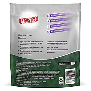 Amazon Brand - Presto! Triple Action Dishwasher Pacs, Fresh Scent, 70 Count