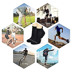 Varietyou 10 Pairs Ankle Socks Womens Thin Low Cut Athletic Running No Show Socks With Heel Tab