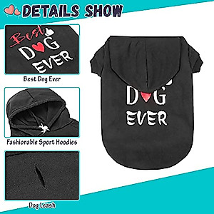 Dog Hoodie - Best Dog Ever Dog Clothes with Soft Material and Leash Hole, Stylish Eye-catching Dog Sweater for Small Medium Large Dog