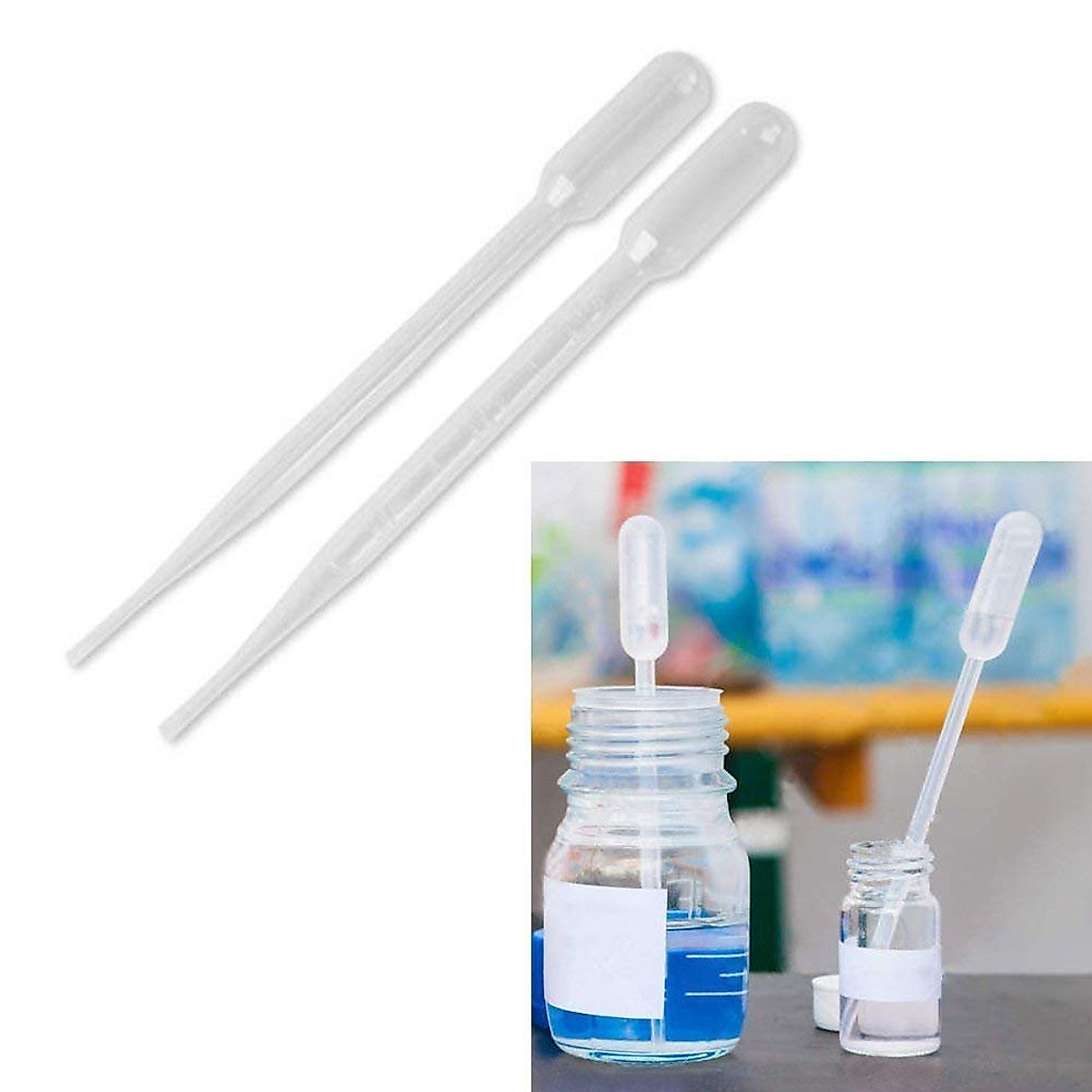 200 Pack 5ML Plastic Transfer Pipettes Disposable Graduated Pipettes Eye Dropper for Essential Oils,Crafts