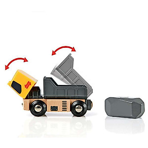 BRIO World 33210 - Rail & Road Loading Set - 32 Piece Wooden Train Set | Ideal for Kids Aged 3+ | with Special Crane Car & Flatbed Idea