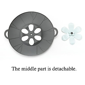 URMONA 3 PCS Spill Stopper Lid Cover, Diameter Length 8.86'' + 10.24'' + 11.42'' Boil Safeguard Lid Cover, Silicone Microwave Splatter Lid for Food, Multi-Function Lid Cover for Kitchen Cooking