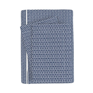 Linen Market iEnjoy Home Hotel Collection Premium Ultra Soft Blue Diamond Pattern 3 Piece Duvet Cover Set, Navy, Queen/Full