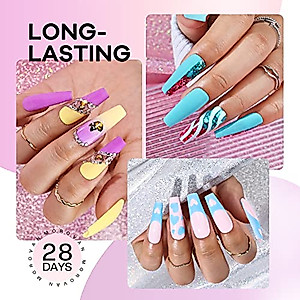 Morovan Dip Powder Nail Kit: 30 Pcs Dip Nails Powder Starter Kit with 22 Colors Dipping Powder - All Seasons Nail Dip Powder Kit for Nail Art Manicure Dip Powder Liquid Set