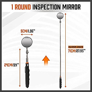 Magnetic Pickup Tool, HORUSDY 3-Piece 16LB Telescopic Magnet Stick, Birthday Gifts for Dad, Men, Husband