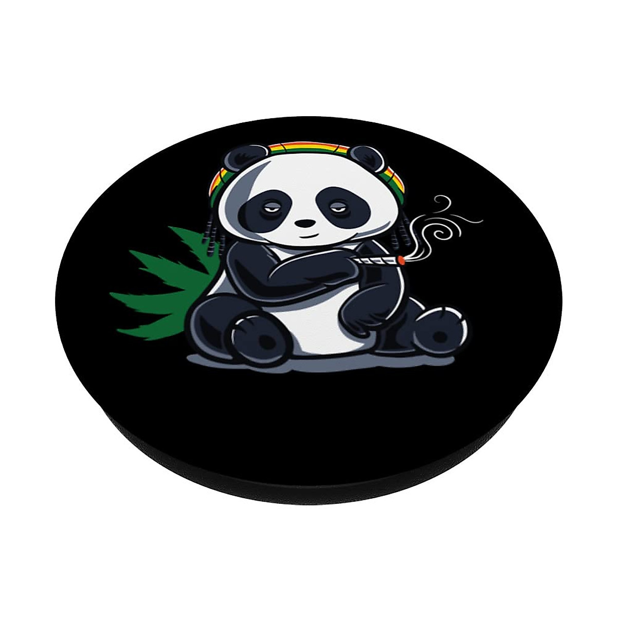 Weed Smoking Panda Marijuana Cannabis Stoner THC CBD 420 PopSockets Swappable PopGrip