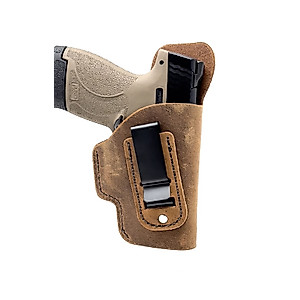 Inside The Waistband Leather Holster - Made in USA Designed for Comfort - Water Buffalo Leather- Great for Concealed Carry (Springfield Armory Hellcat)