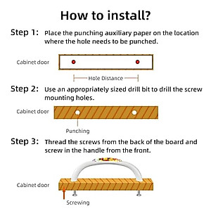 Pull Handle Fence Handle Long Cabinet Handles for Interior, Closet, Drawer, Outdoor, Garage, Lovely Fruit