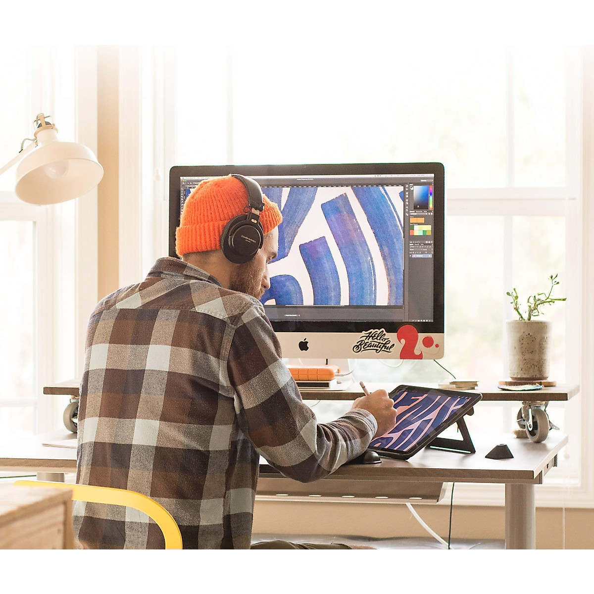 Elevation Lab DraftTable V2 for iPad Pro (Full Kit) : Rock-Solid & Adjustable | Tablet Stand Holder Dock for Drawing | iPad, Pro, Air, Mini, Nexus, Kindle, Laptop Stand