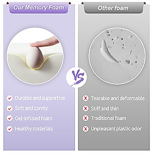 MUUEGM Tri Folding Mattress 4 Inch Folding Memory Foam Mattress Topper Twin Size Foldable Mattress with Washable Cover,Travel and Guest Mat Mattress with Storage Bag for Yoga/Camping/RV,Made in USA