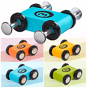 Lewo Wooden Montessori Car Ramp Toys for Toddlers 1-3, Race Car Tracks Baby Toys with 8 Mini Car and 1 Garage, Christmas Birthday Gifts for Toddlers Boys and Girls 1 2 3 4 Years Old