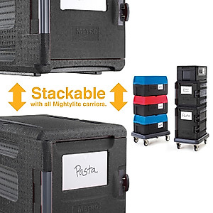 METRO Mightylite ML400-BL Insulated Front-Load Pan Carrier, Black