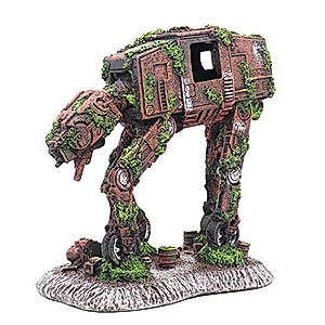 Ulifery Robot Dog Cool Walking Land Tank Aquarium Ornament Alien Fish Tank Decorations for Betta Large