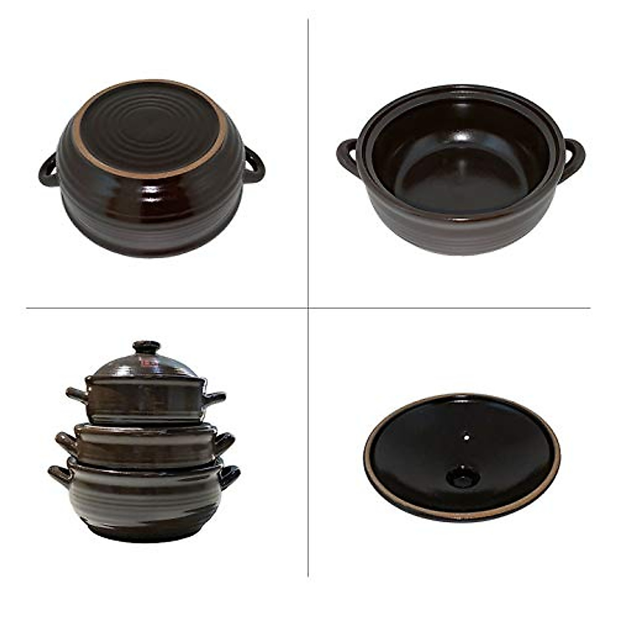 OnggiJonggi Korean Earthenware Clay Hot Pot (1400ml)