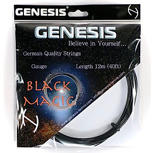 Genesis Black Magic Tennis Racket String, Black, 40-Feet/17-Gauge