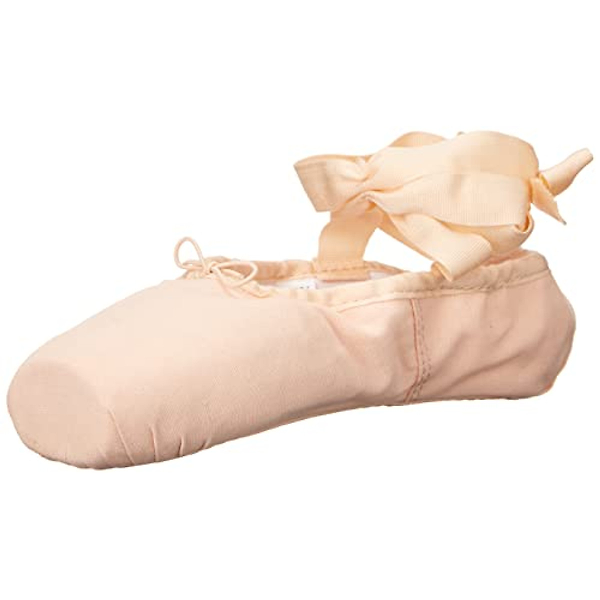 Women's Ballet Pointe Shoes Canvas Professional Dance Shoes for Girls with Toe Pad Beige 10 M Women