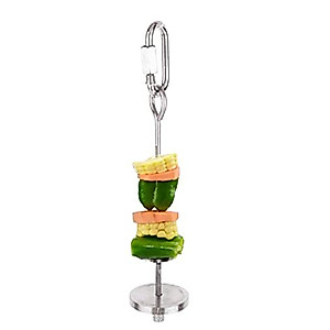 Bird Food Holder,Bird Feeders,Pure Stainless Steel Parrot Fruit Vegetable Stick Holder,Bird Treat Skewer.Holder Vegetable Skewer Food Feed Treating Tool for Parrots(2 Sizes) (Small — 4.7 in (12 cm))