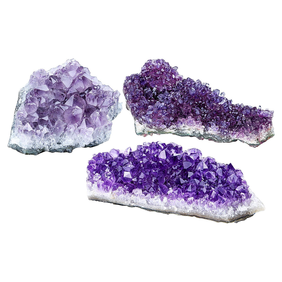 CrystalTears Amethyst Crystal Geode Cluster Raw Amethyst Rock Quartz Healing Crystals Druzy Geode Mineral Specimen Gemstone for Meditation Reiki Healing Home Decor 0.22-0.44 lb