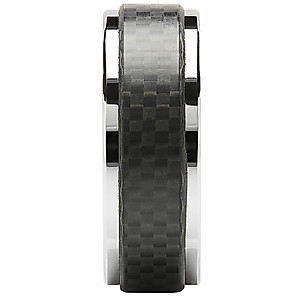 100S JEWELRY Tungsten Rings For Men Women Wedding Band Carbon Fiber Ring Overlaid Sizes 8-16 (10)