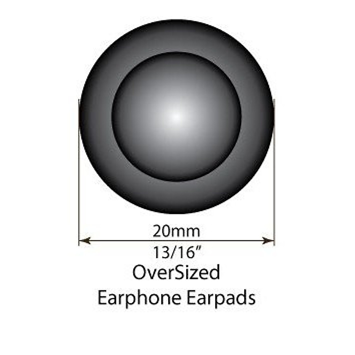 20mm (Large Earbud Size) Foam Earpads - Bag of 20