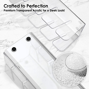 FlyCoco 2 Pack Newest Hat Stand for Baseball Caps Display and Organizer, Acrylic Hat Organizer for 14 Ball Caps Storage, No Install, Clear Hat Racks Storage for Bedroom, Closet, Dresser