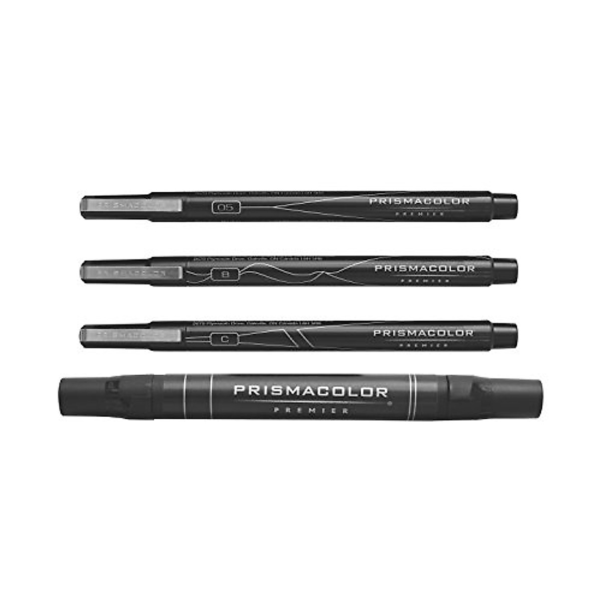 Prismacolor Premier Beginner Hand Lettering Set With Illustration Markers, Art Markers, Pencils, Eraser And Tips Pamphlet, Adult Coloring, 8 Count, Black