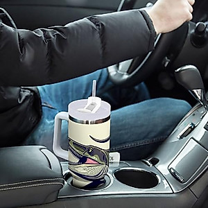 ODAWA 40oz Dinosaur Insulated Tumbler Cup with Lid and Straw, Double Insulated Tumbler