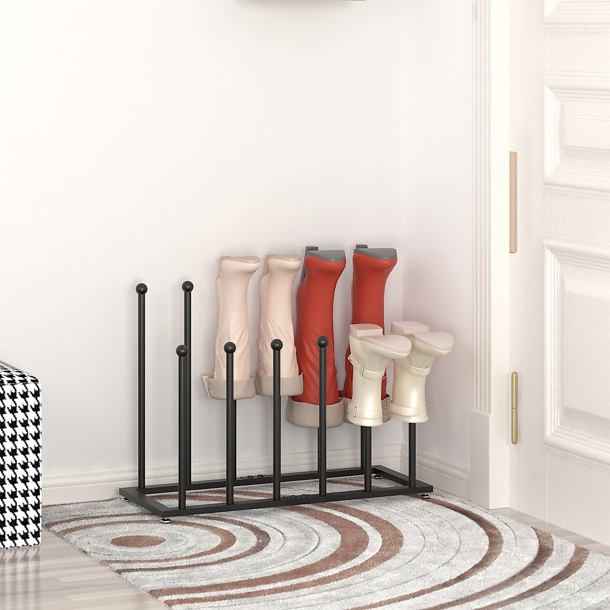 SINKHANUN Boot Rack Shoe Organizer - Stainless Steel Boot Organizer for Tall Boots, Rain Boot for Entryway, Closet Floor