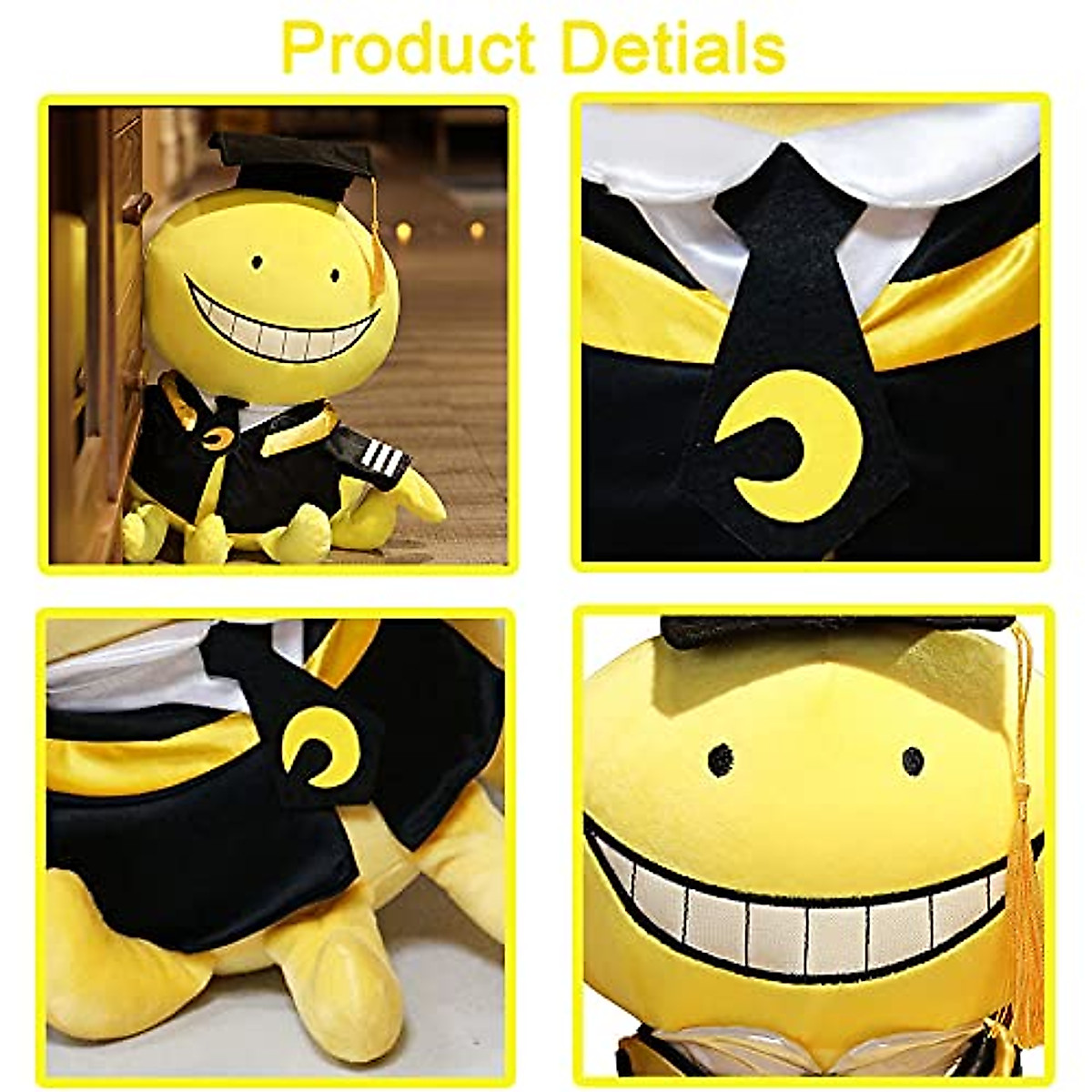 Enhopty Classroom Plush Toy Funny Stuffed Plushie Doll for Anime Fans Kids 11.8in
