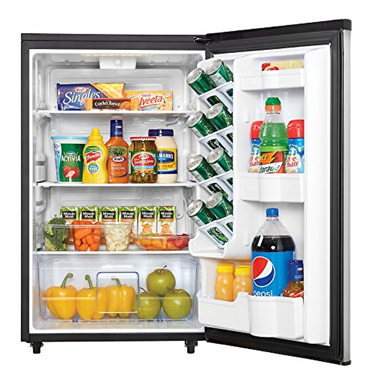 Danby DAR044A6BSLDBO 4.4 Cu.Ft. Outdoor Mini Fridge, IPX4-Rated Stainless Steel Look All Refrigerator for Patio, Cabana, Pool Bar, E-Star Rated, Spotless Steel