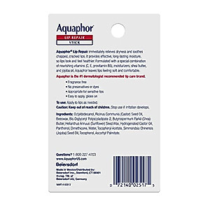 Aquaphor Lip Repair Stick, Lip Protectant, Moisturizing Lip Balm Multipack, 2 Count (Pack of 1)