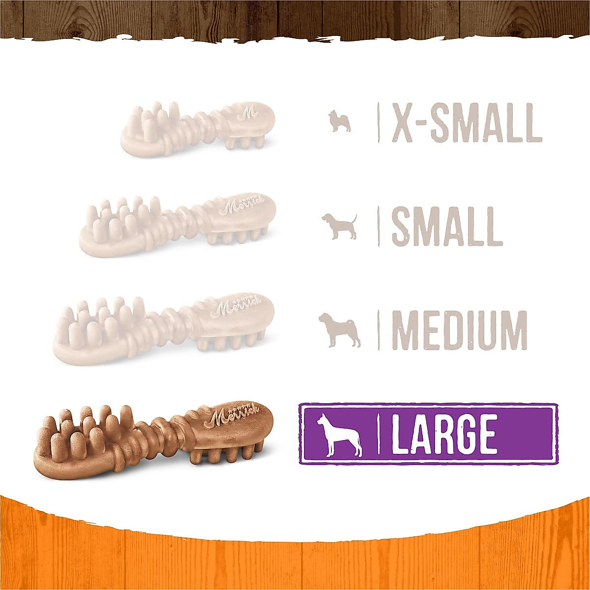 Merrick Fresh Kisses Natural Dental Chews, Treats Infused with Pumpkin and Cinnamon for Large Dogs Over 50 Lbs - 2.2 lb. Box