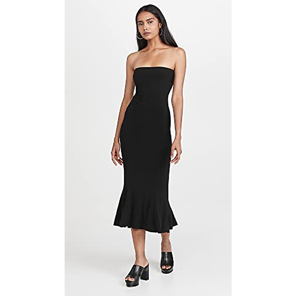 Norma Kamali Women's Strapless Fishtail Dress, Black, S