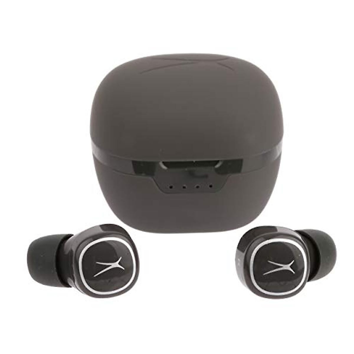 Altec Lansing NanoPods - Truly Wireless Earbuds with Charging Case, TWS Waterproof Bluetooth Earbuds with Touch Controls for Travel, Sports, Running, Working (Charcoal Grey)