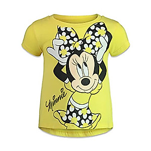 Disney Mickey Mouse Minnie Mouse Little Girls 4 Pack Graphic T-Shirts 7-8