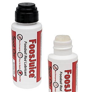 FoosJuice® 100% Silicone Foosball Rod Lubricant with Dauber Top Applicator - The Clean and Easy to Use Lube - Made in The USA
