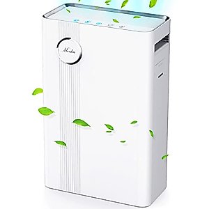 Home Air Purifier for Large Room up to 1076 Sq. Ft., Upgraded H13 True HEPA Air Filter for Pets Dander, Dust, Smoke, Pollen, Odor, VOCs Eliminators for Office, Bedroom, Kitchen (Available for California)