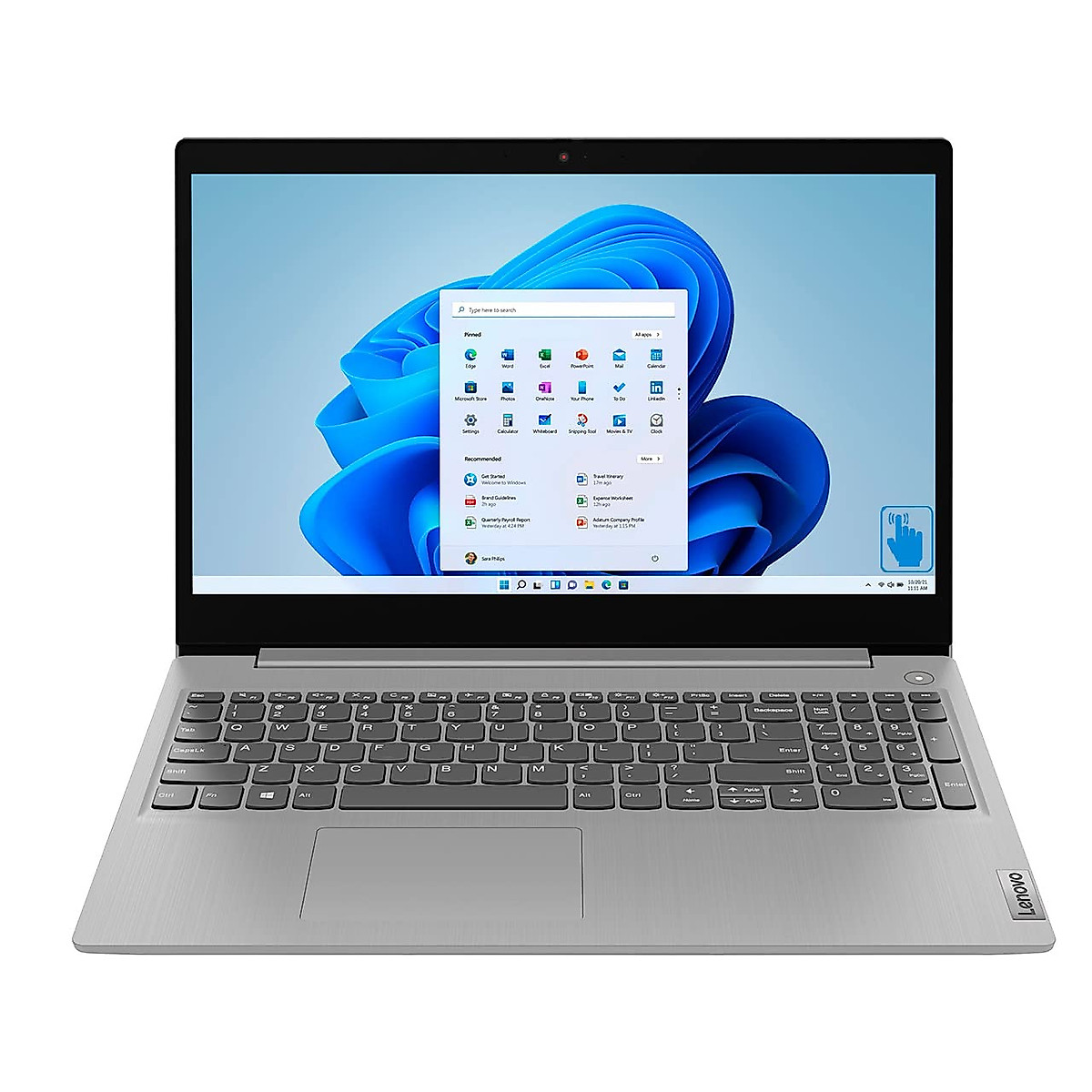 Lenovo IdeaPad 3 15.6" 60Hz HD IPS Touchscreen Home & Business Laptop (Intel i3-1115G4 2-Core, 12GB RAM, 256GB PCIe SSD, Intel UHD, WiFi 6, Bluetooth 5.2, HD Webcam, USB 3.1, Win 11 Pro) with Hub