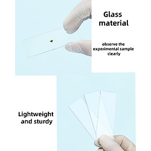 Blank Microscope Slides and Coverslips, 50Pcs Pre-Cleaned Blank Microscope Slides and 200Pcs 18mm Coverslips, for Microscopy Experiments and Analysis, Microscope Accessories. (A)