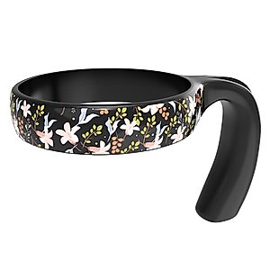 for YETI Handle 30 oz Tumbler, Compatible for YETI 30 oz Tumbler Handle, Cute Floral Design, Black, 1 Pack