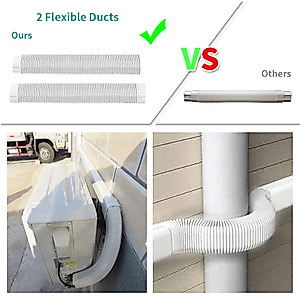 Cestluck 3'' 17 Ft Mini Split Line Set Cover Kit, Line Hide for Mini Split, Line Cover Set for Mini Split, Central AC Line Cover Kit