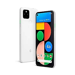 Google Pixel 4a with 5G - Android Phone - New Unlocked Smartphone with Night Sight and Ultrawide Lens - Clearly White (Renewed)