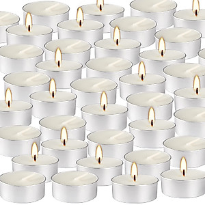Votive Tealight Mini Unscented Candles,in Bulk,Long Lasting&Dripless Paraffin Tea Candles for Weddings, Christmas,Emergency,Home Decorative,Shabbat,100 Packs