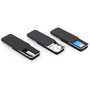 3 PCS Metal Tin Box Containers Rectangular Empty Hinged Tins Box Containers 3.15 by 1.34 by 0.4 Inch for Candies Jewelry Crafts Pills Survival Kit