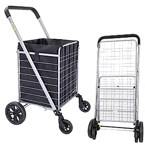 dbest products Cruiser Cart Deluxe Premium Liner Bag Shopping Laundry with Easy Detachable Hook and Loop Attachments Bolsa para Carritos de Compras