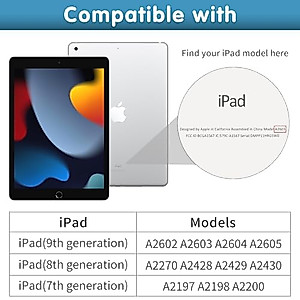 GOZOPO [2-Pack] Screen Protector for iPad 9th Generation, iPad 8th / 7th Generation, Tempered Glass Film for iPad 10.2 inch 2021/2020/2019 Release