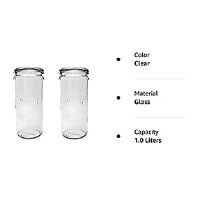 Weck Jars 908 1 Liter - Pack of 2 Glass Jars