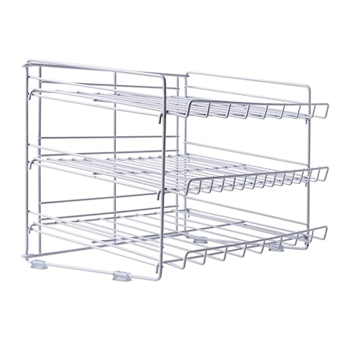 Atlantic Gravity-Fed Compact Single Can Rack - Kitchen Organizer, Durable Steel Construction, 3-level storage capacity, fits most pantries, PN 1002N in galvanized steel (Updated)